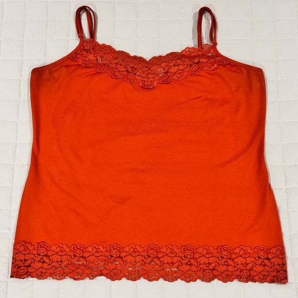 Cato | Tops | Cato Lace Trimmed Cami Tank Top Stretch Y2k Burnt Orange ...